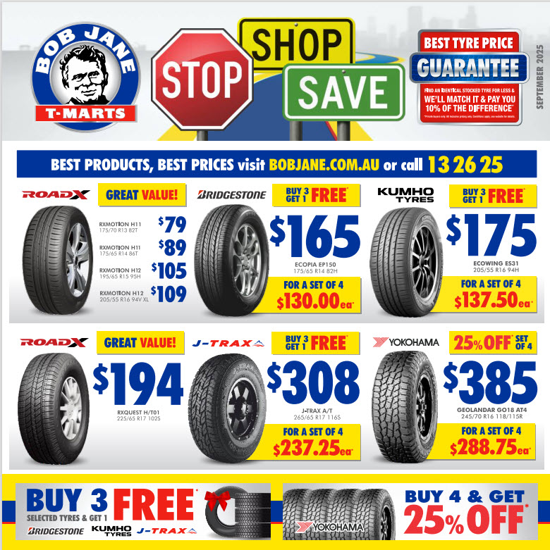 Bob Jane T-Marts - Wheels & Rims 697 Elizabeth St, Melbourne VIC 3000 ...