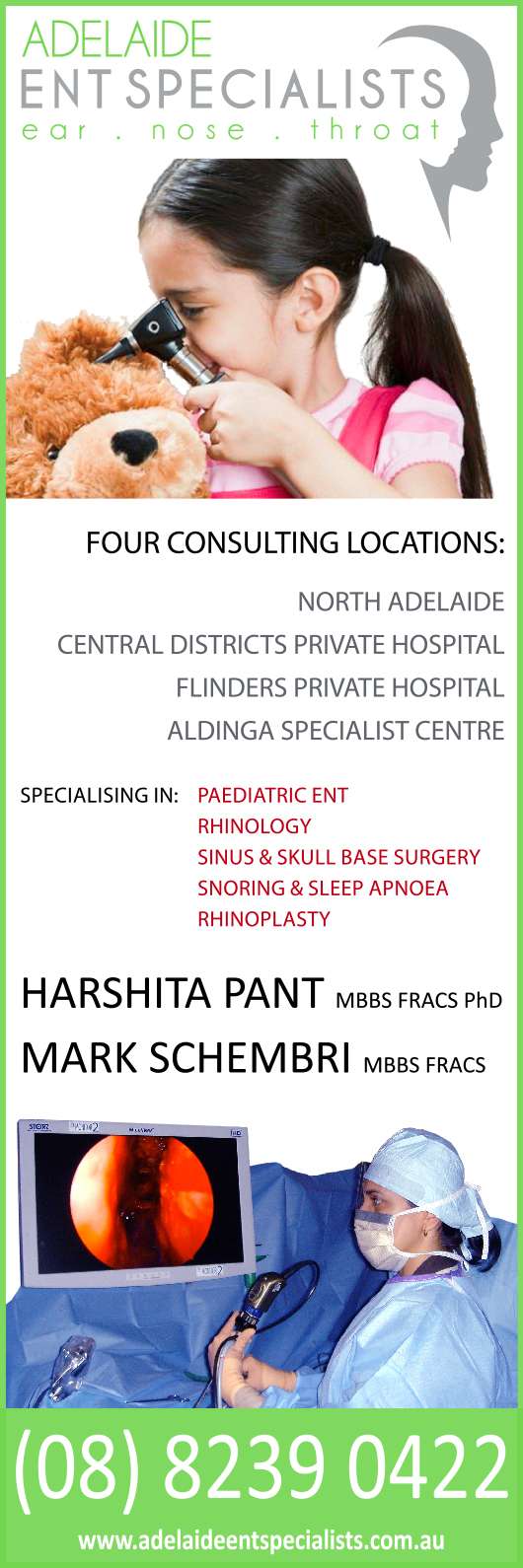 Adelaide ENT Specialists - Otolaryngology (Ear, Nose & Throat) Level 2 ...