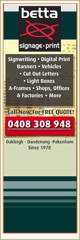 Betta Signs - Signwriters - 739 Princess Hwy - Berwick