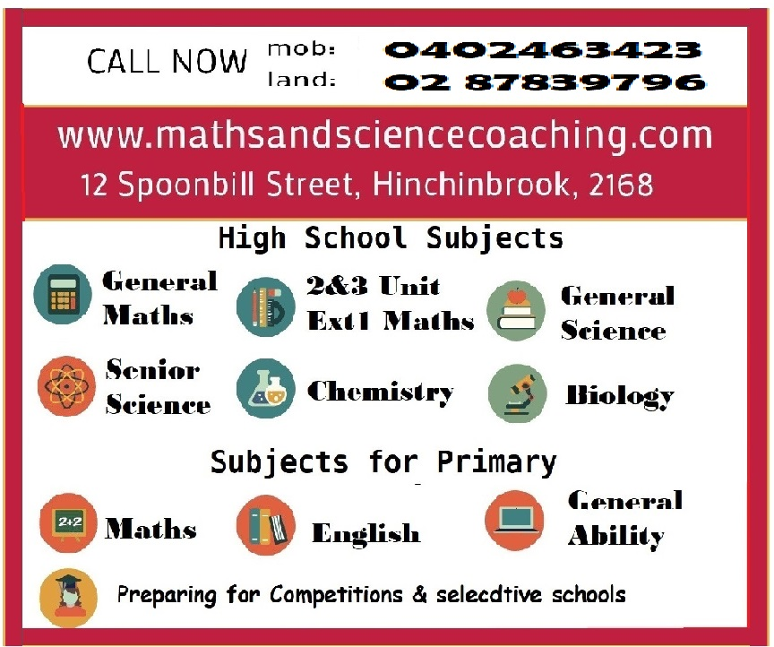 Maths & Science Coaching Centre - Tuition & Tutoring - 2/12 Spoonbill ...