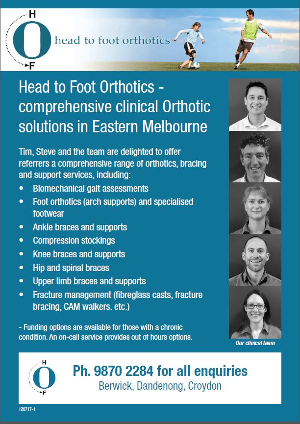 Head To Foot Orthotics - Prosthetics & Orthotics 39 Centre Way, Croydon ...