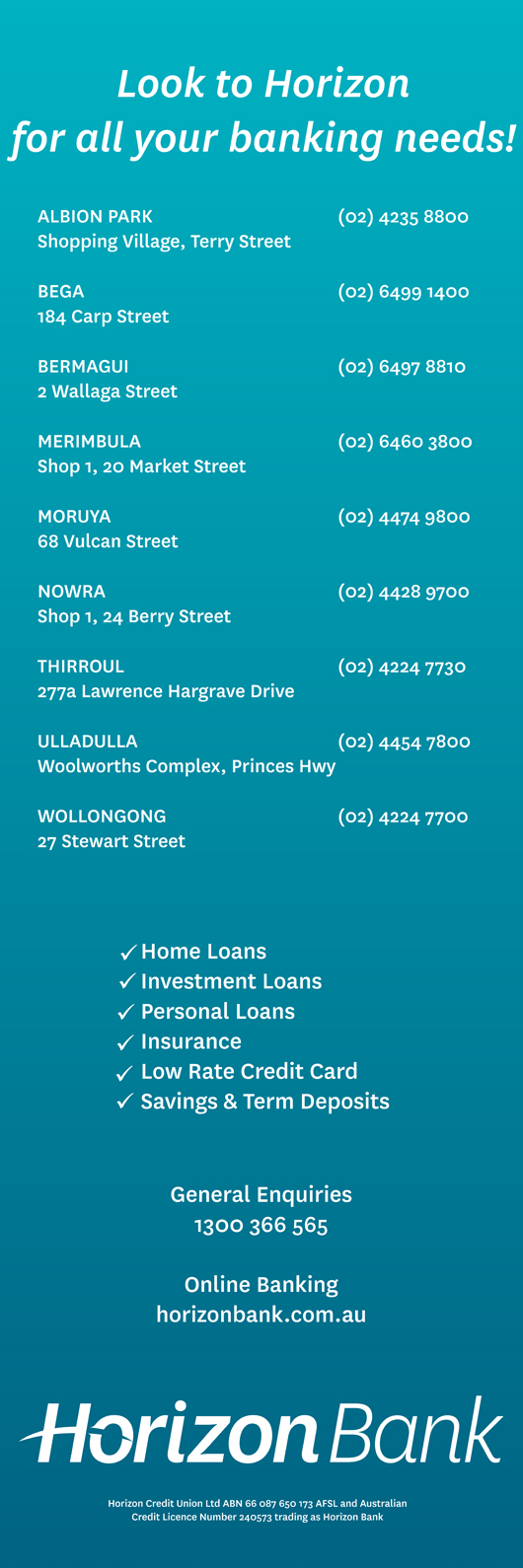 Horizon Bank - Banks & Financial Institutions Nowra | Yellow Pages®