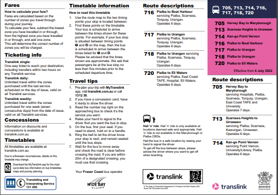 Wide Bay Transit - Scheduled Coach & Bus Services 122 Tooley St ...