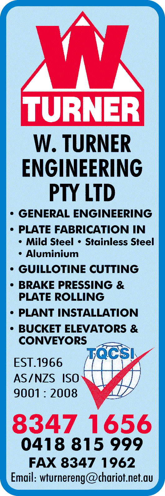 W. Turner Engineering Pty Ltd - Engineering & Engineers - 356 Hanson Rd ...