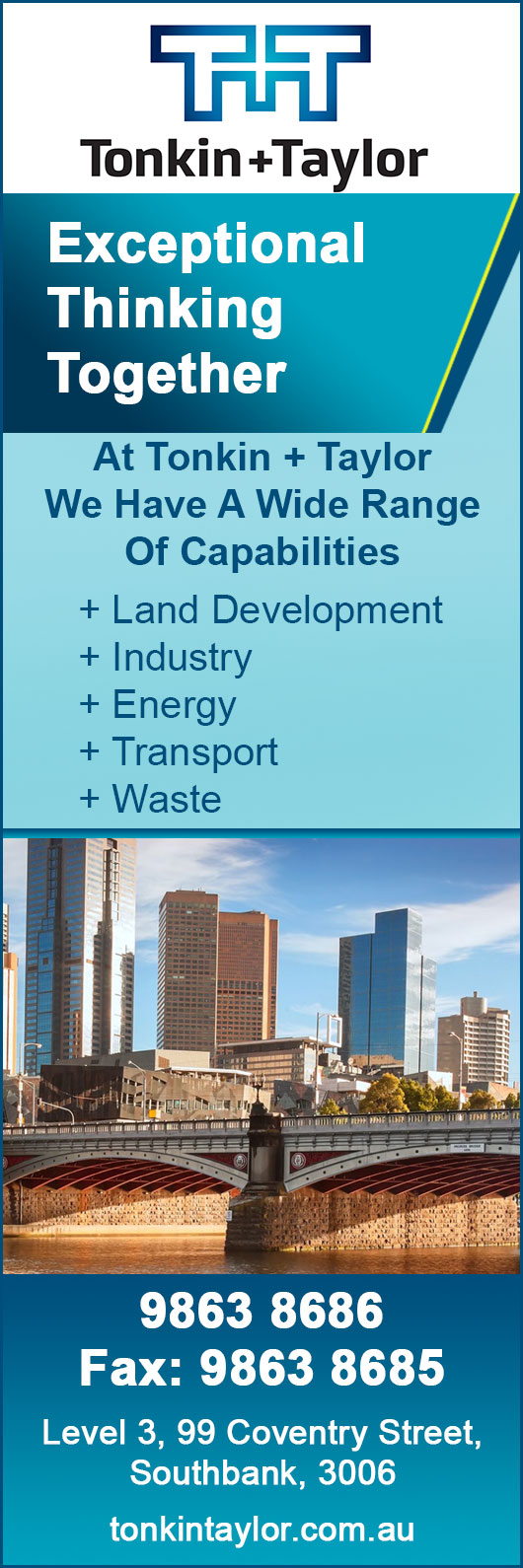 Tonkin & Taylor - Geotechnical Engineer - Level 3 99 Coventry St ...