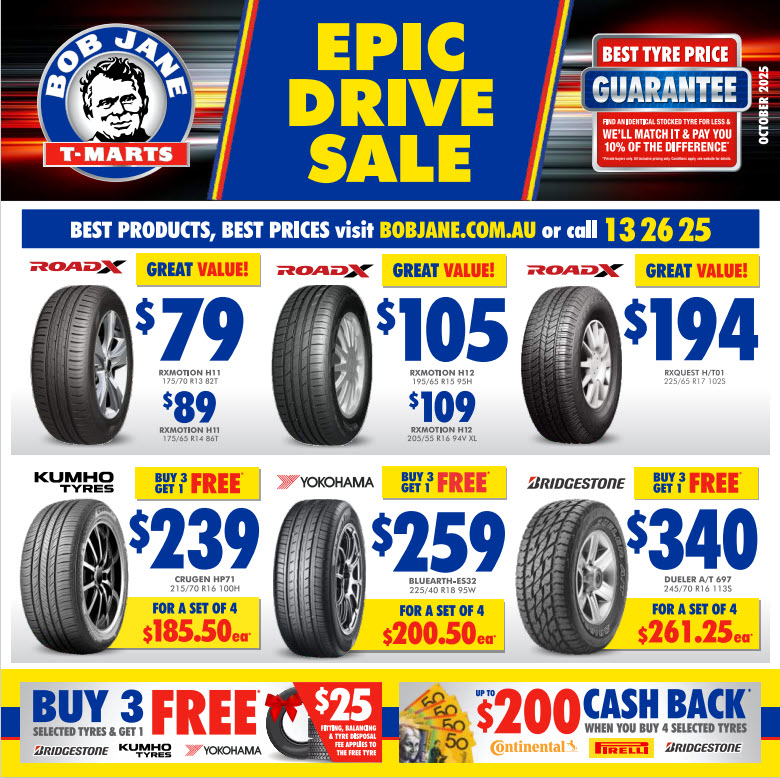 Bob Jane T-Marts - Wheels & Rims 697 Elizabeth St, Melbourne VIC 3000 ...