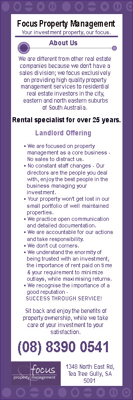 Focus Property Management - Property Management - 1348 North East Rd ...